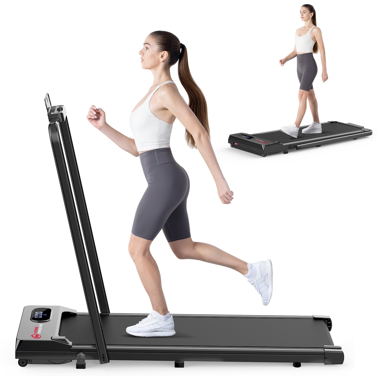 Under Desk Treadmill 1-6KM/H Walking Jogging Machine for Home Office w ...