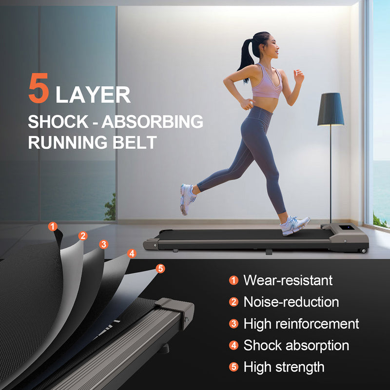 Space Saving Motorised Treadmill Walking Machine with LCD Display ...